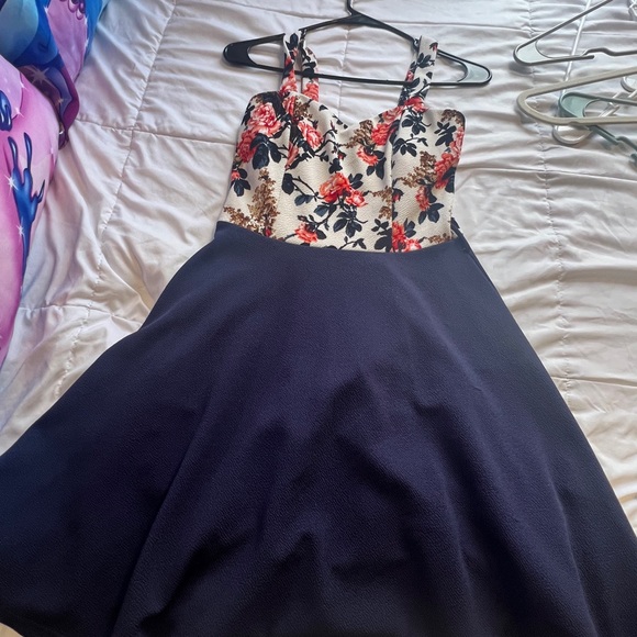 Dresses | Blue Aline Sundress With Spaghetti Straps For Cocktail | Poshmark